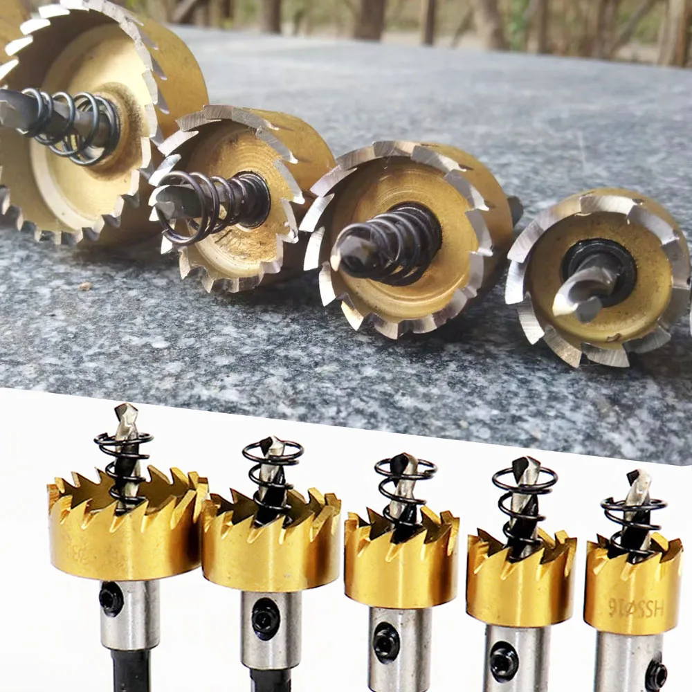 High-Quality-1-Sets-HSS-Titanium-Coated-Hole-Saw-Cutting-Drill-Bit ...