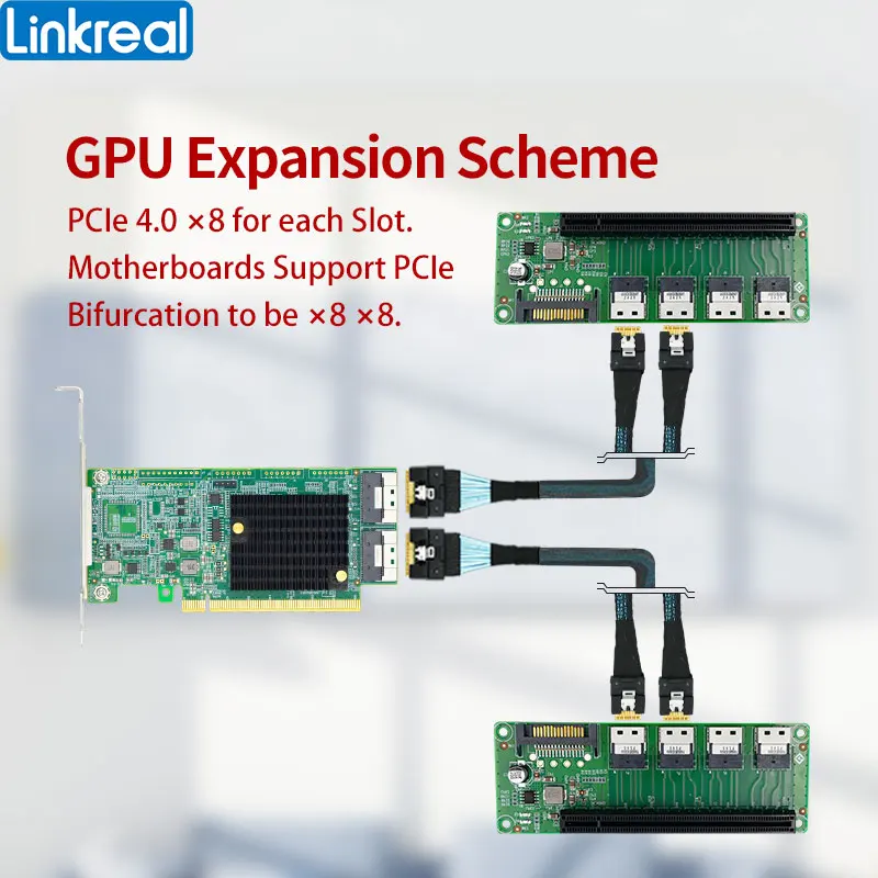 Linkreal GPU Expansion Solution PCIe 4.0 Retimer and PCIe Slot adapter ...