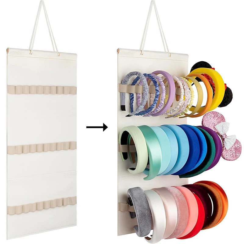 Hanging-Wall-Headband-Holder-For-Women-Girls-Felt-Headbands-Organizer ...