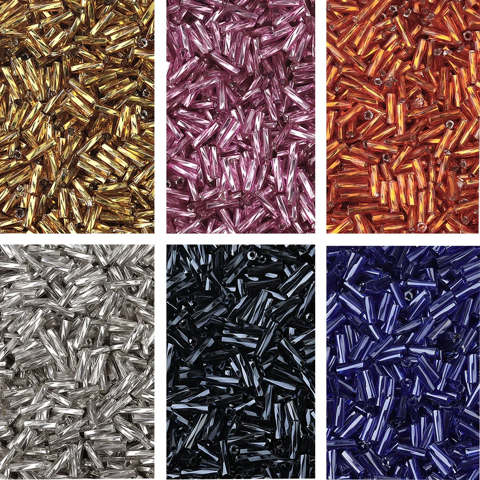 2mm Helical Tube Seed Beads Colored Twist Bugles Glass Spacer Bead For ...