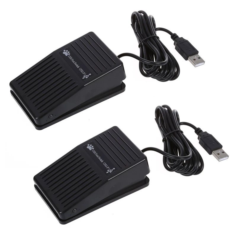 2X USB Foot Pedal Switch Control Keyboard Action For PC Computer Games ...