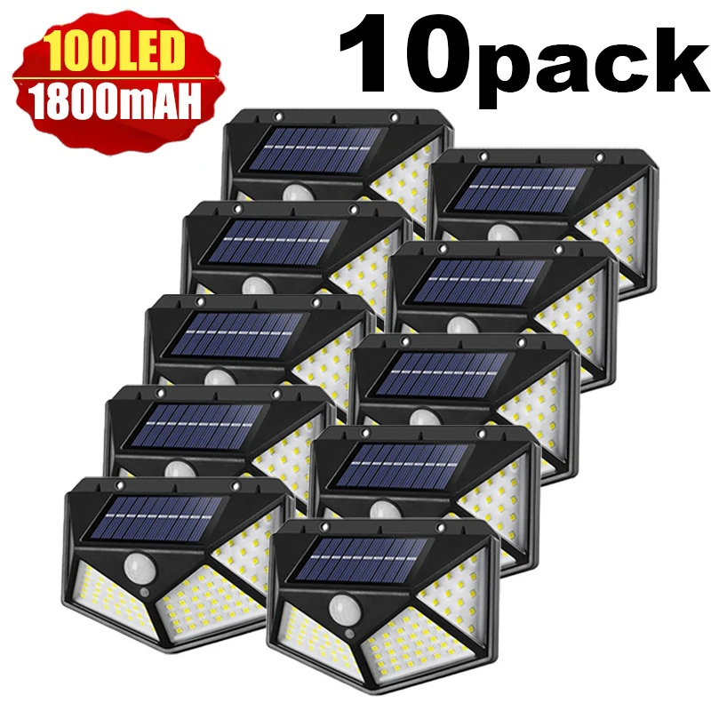Solar-Lights-Outdoor-Waterproof-3-Modes-100LED-Solar-Security-Lights ...