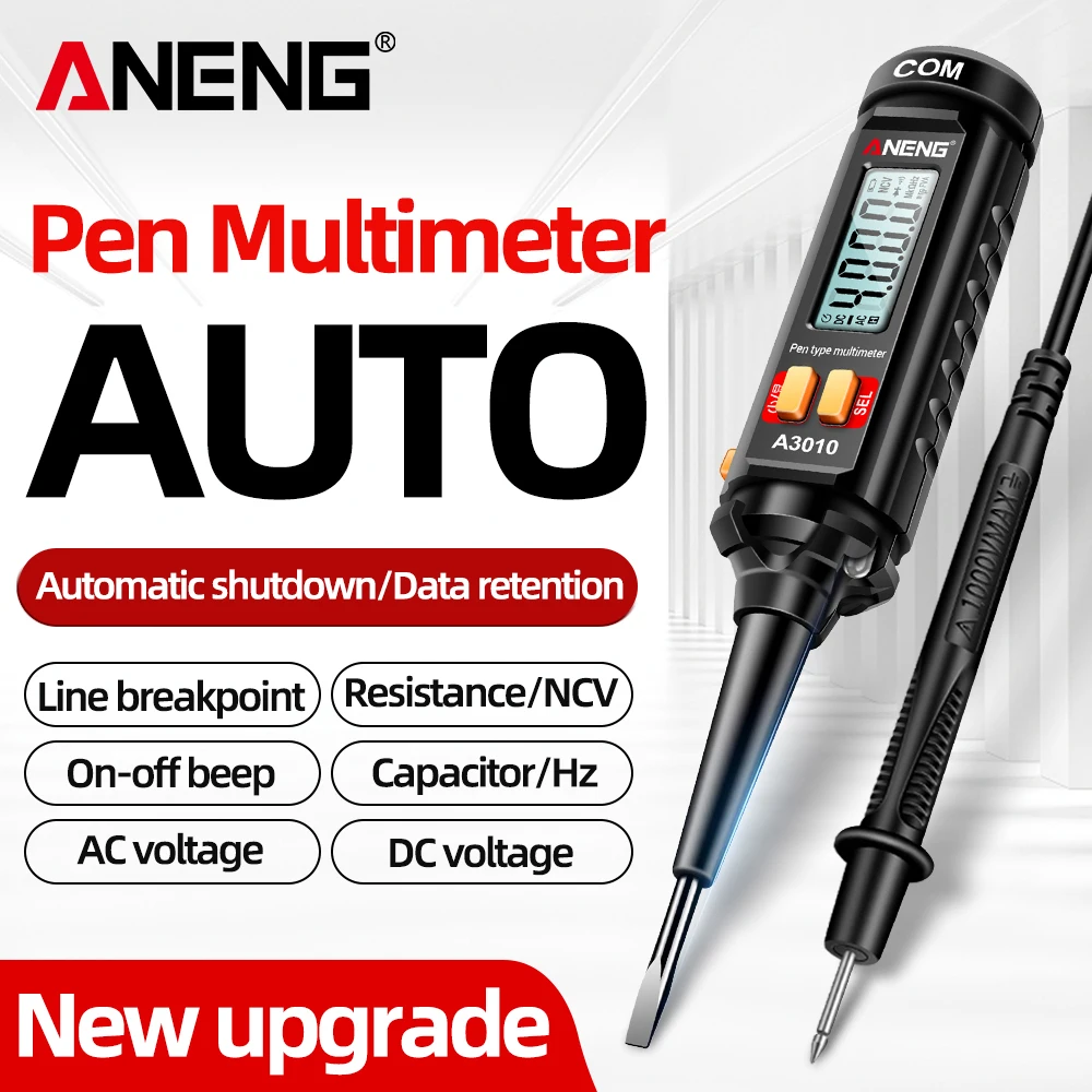 Non-Contact Voltage Tester Pen ANENG A3010 Pen Type Multimeter 4000 ...