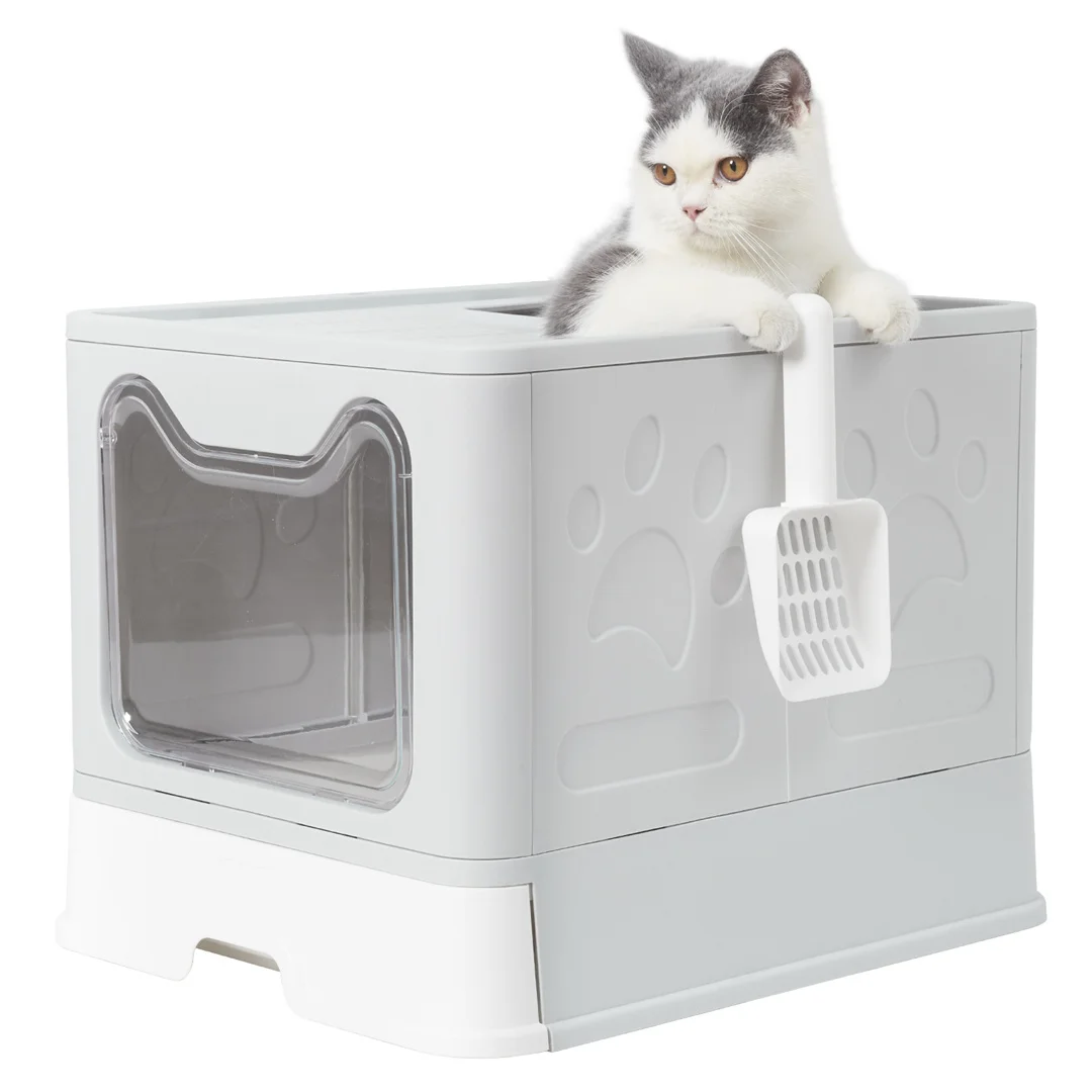 Modern-Flexible-Tidy-Cat-Litter-Box-Enclosure-Cat-House-Furniture-Cat ...