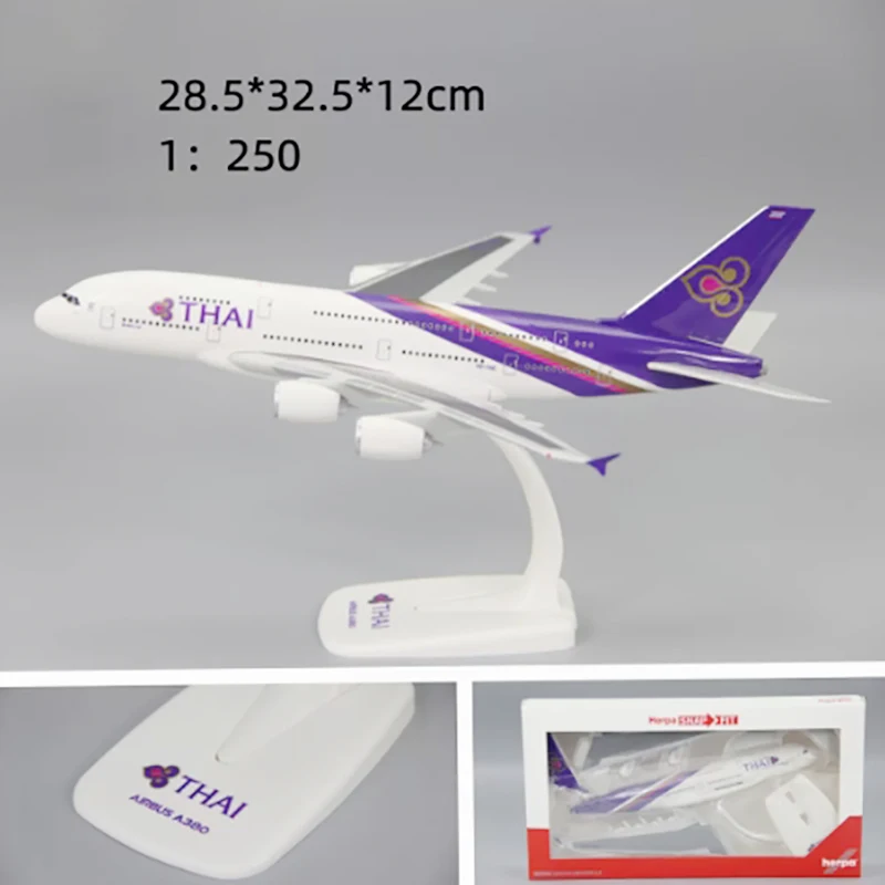 1-250-Scale-A380-THAI-Airline-Aircraft-Plastic-ABS-Assembly-Plane-Model ...