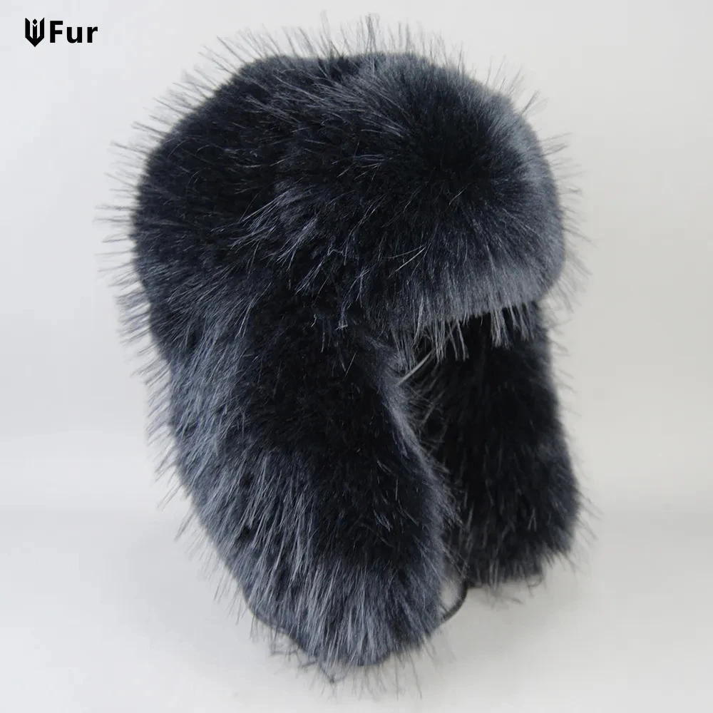 Fashion-Fluffy-Popular-Russian-Female-Round-Cap-Faux-Fur-Hats-Winter ...