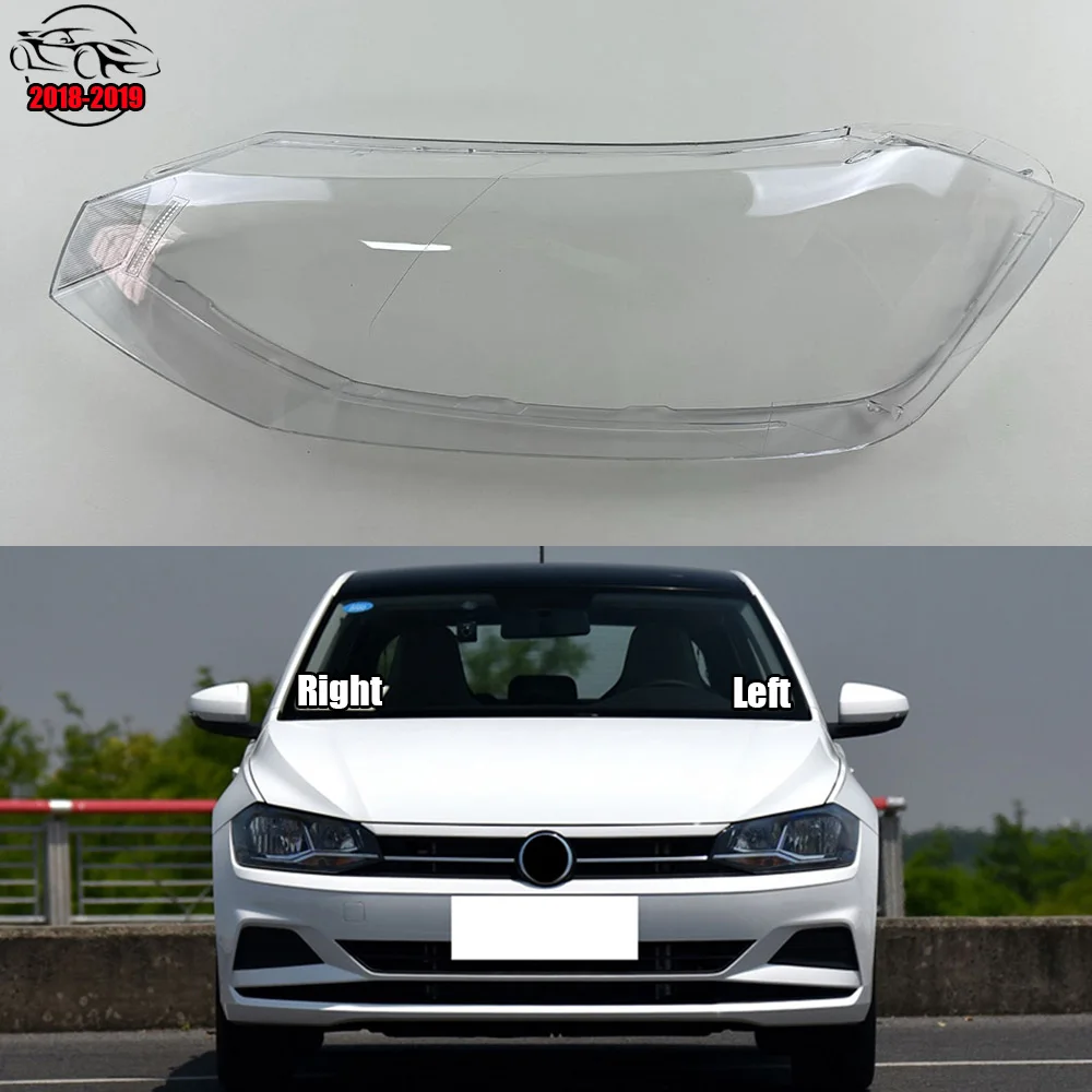For-Volkswagen-VW-Polo-2018-2019-Front-Headlamp-Cover-Lamp-Shade ...