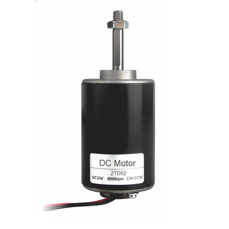Low-price-52mm-12-Volt-8000rpm-24V-4000rpm-High-Speed-Brushed-DC-Motor ...