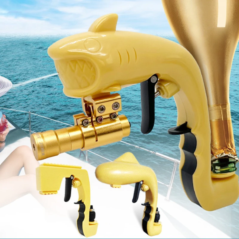 Champagne Gun Wine Sprayer Shark Dolphin Beer Bottle Durable Spray Gun ...
