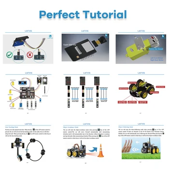 LAFVIN Robot Starter Kit for Arduino Project with ESP32 Camera WIFI ...