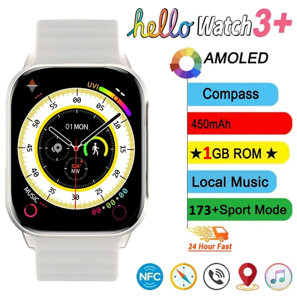Hello-Watch-3-Ultra-Gen2-AMOLED-Smart-Watch-Men-NFC-Compass-Smartwatch ...