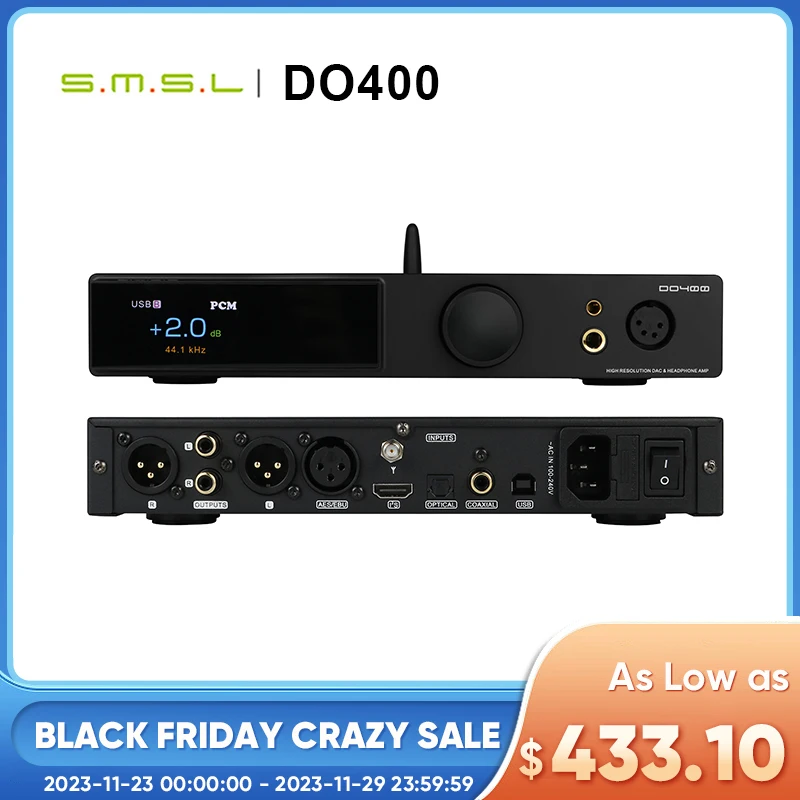 SMSL-DO400-Fully-Balanced-Audio-Decoder-Headphone-Amplifier-ES9039MSPRO ...