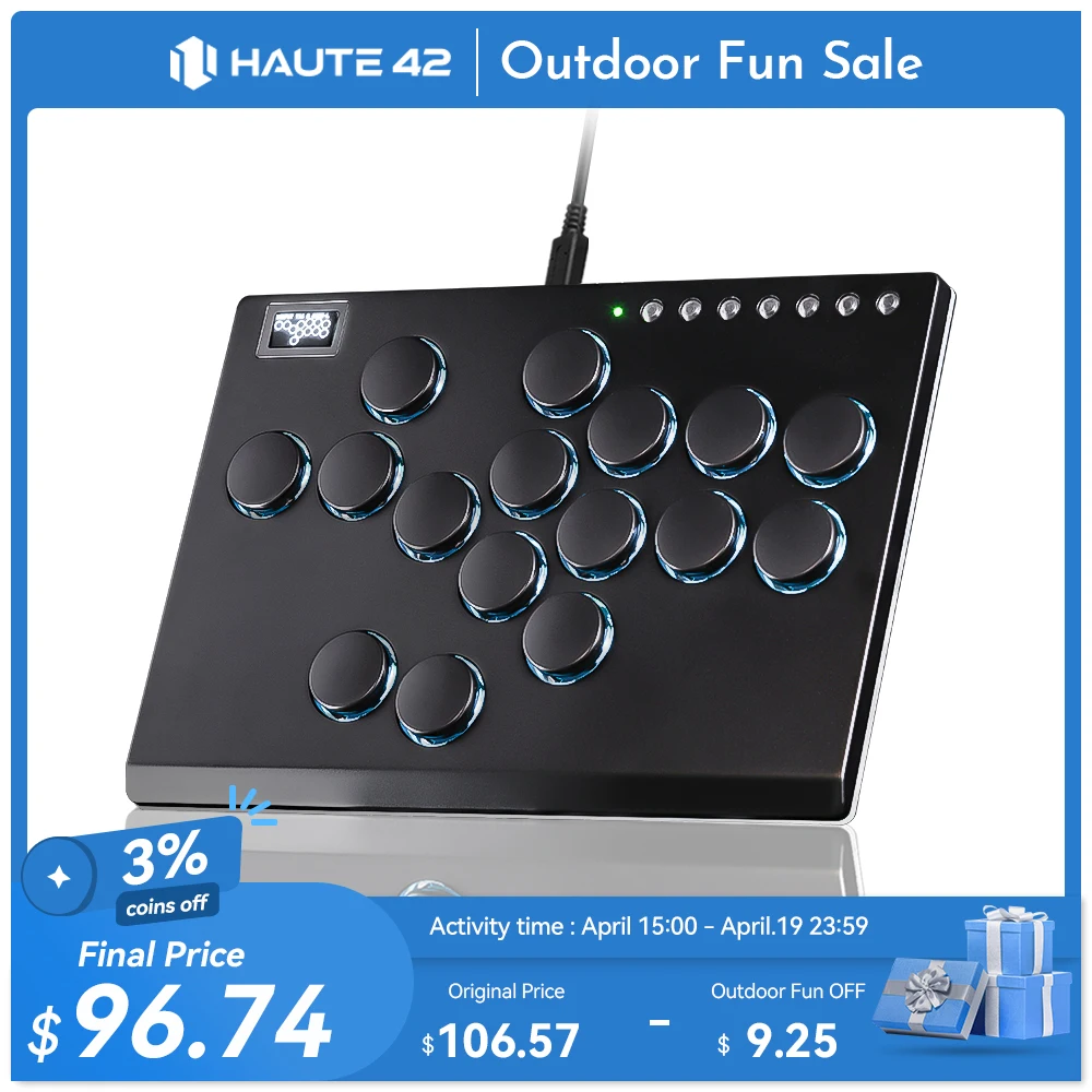 Haute42-Metal-Joystick-Hitbox-Controller-Arcade-Fighting-Stick-For-PC ...