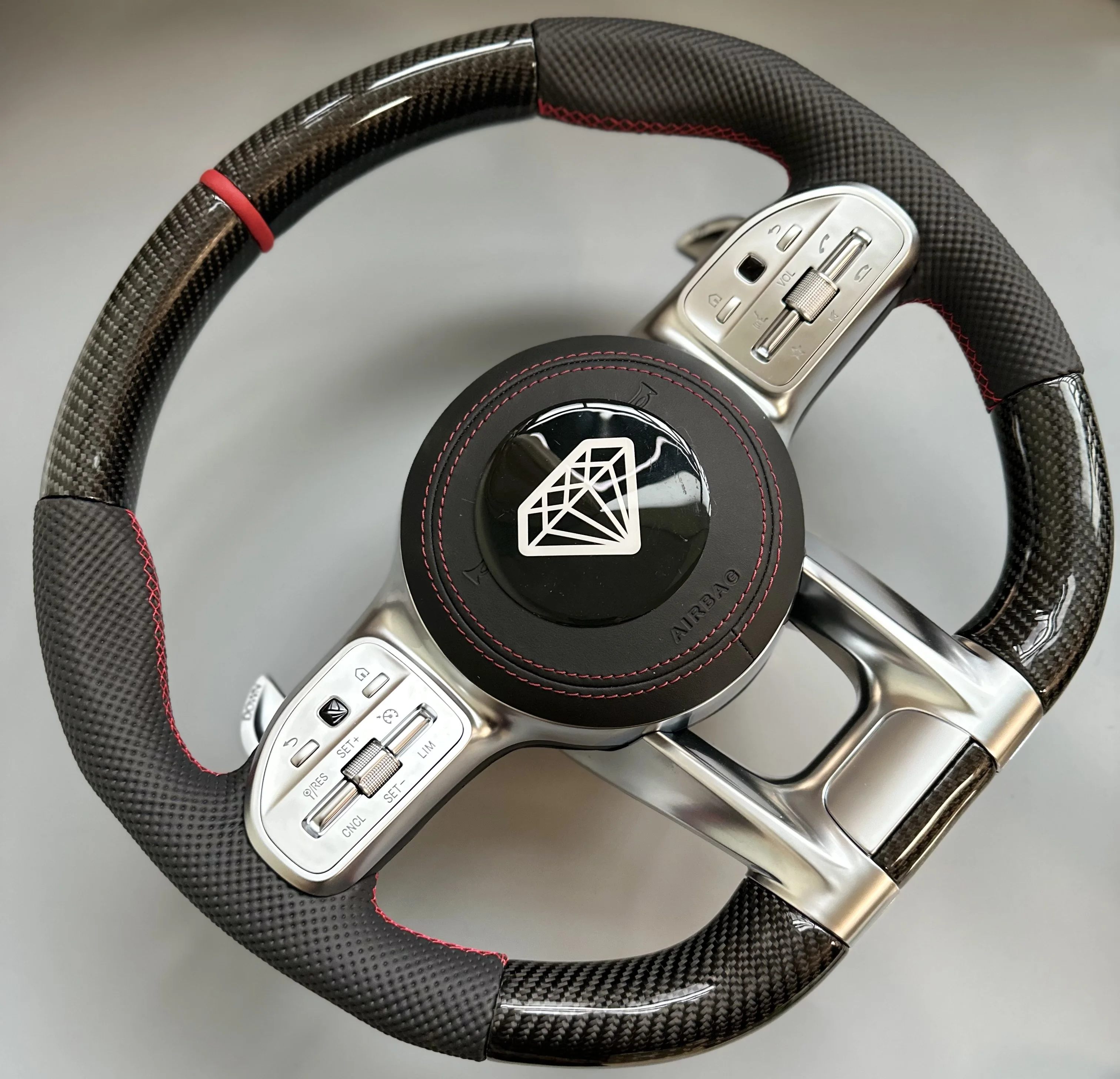 Volante-de-fibra-de-carbono-para-coche-accesorio-para-Mercedes-Benz ...