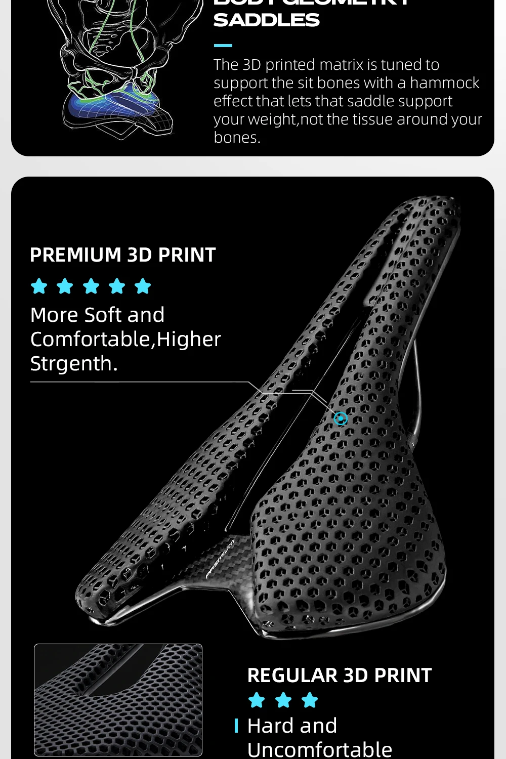 Велосипедное сиденье RYET с 3D принтом | AliExpress