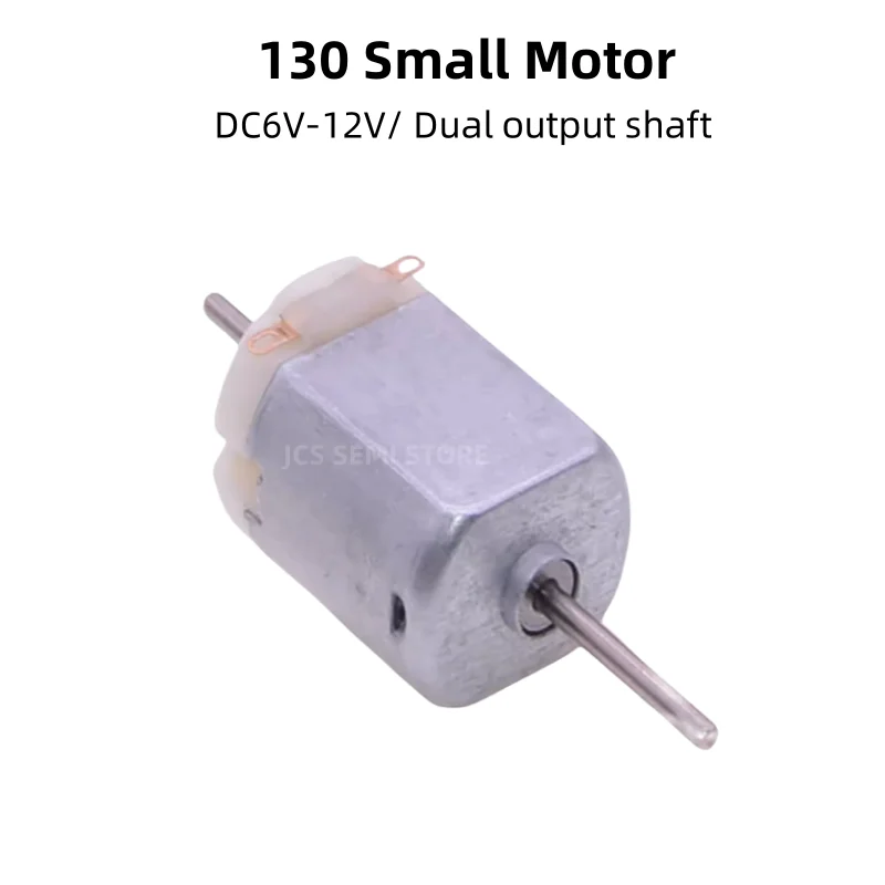 130-Double-Shaft-Small-Motor-DC6V-12V-3000-6000rpm-Medium-And-Low-Speed ...
