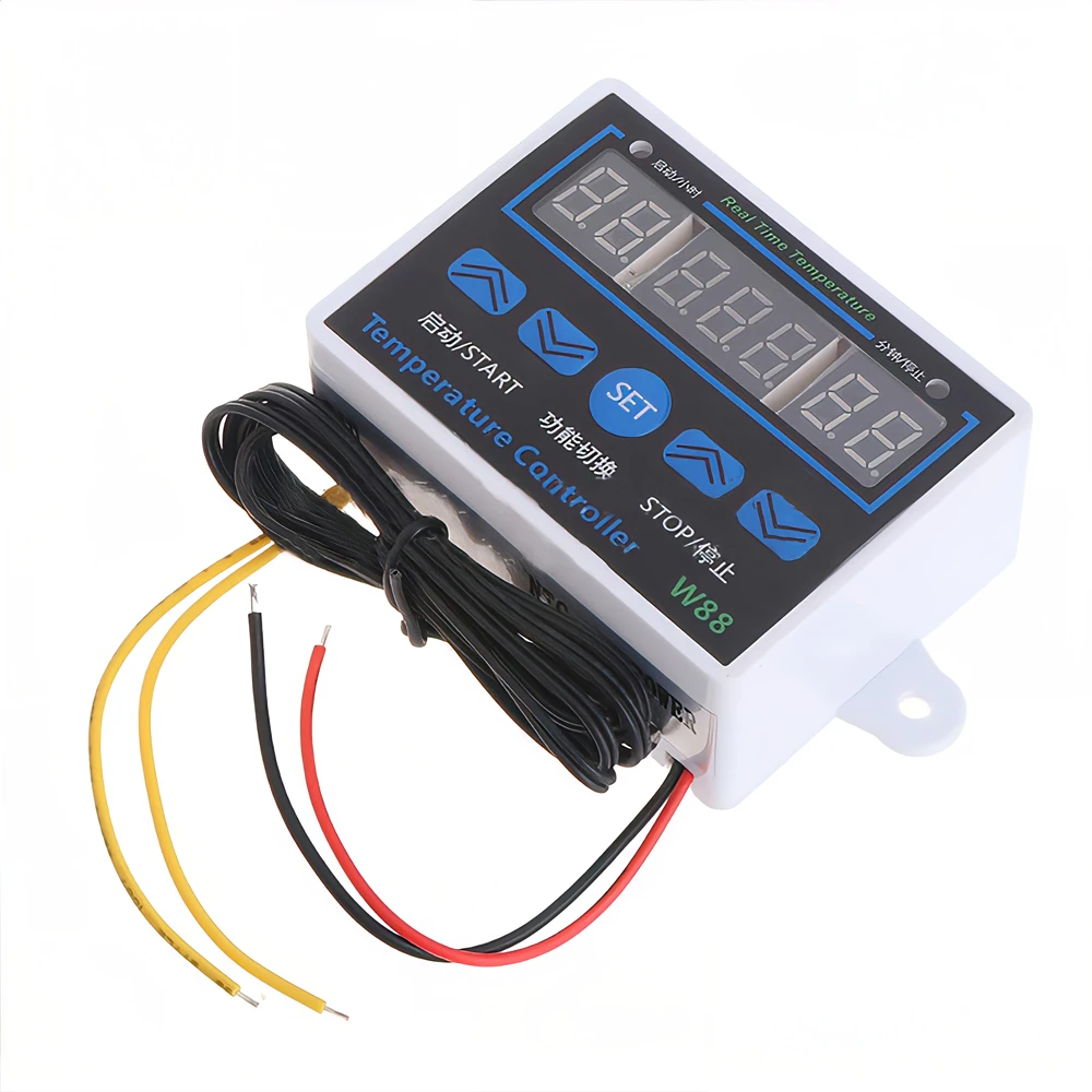 W88 12V/220V 10A Digital LED Temperature Controller Thermostat Control ...