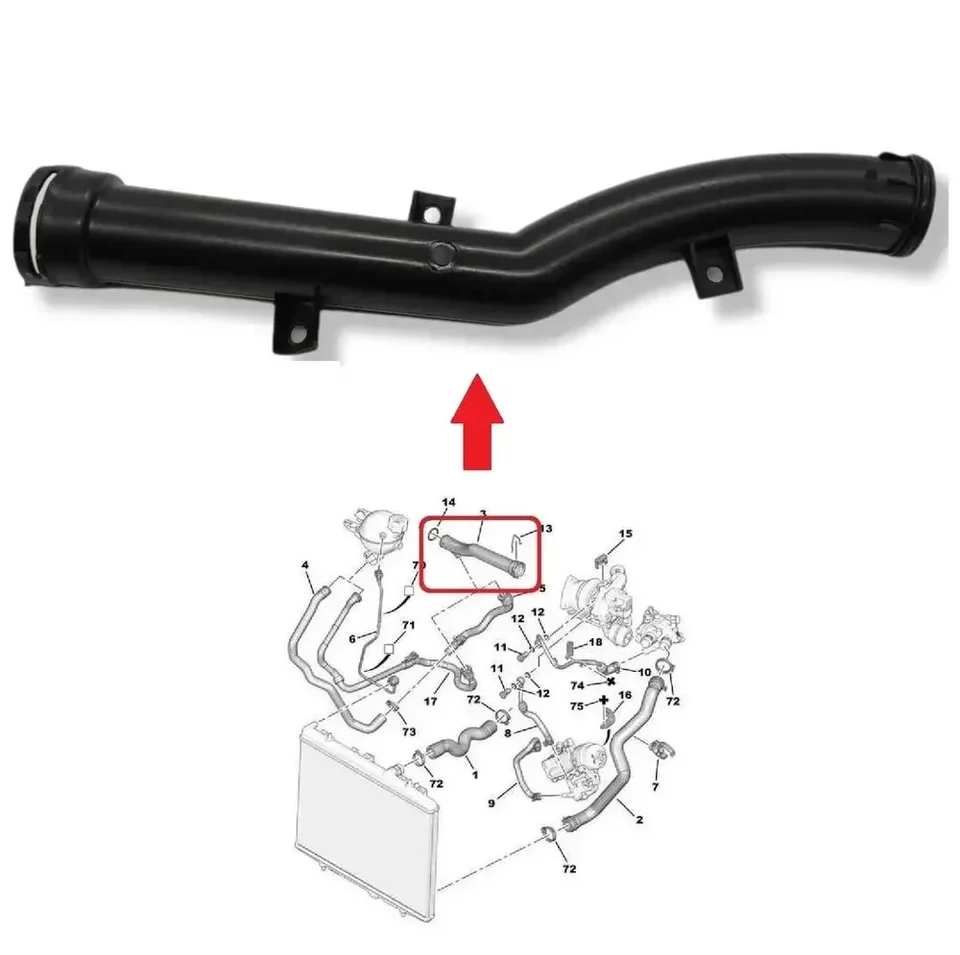 Mini R56 Water Pipe Water Pump Pipe For Mini Cooper - Replacement ...