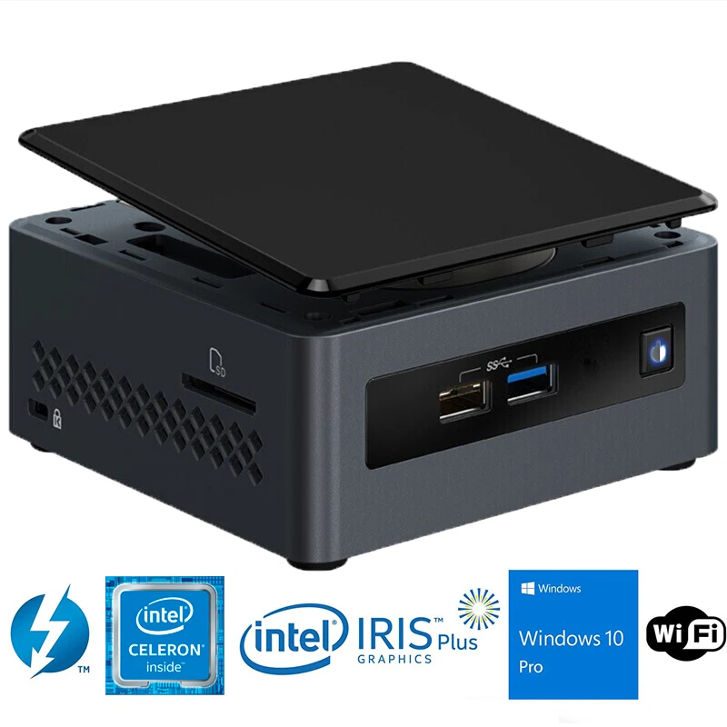 Intel NUC 7 NUC7CJYH Celeron J4005 Duall Core Processor Windows 10 Dual ...