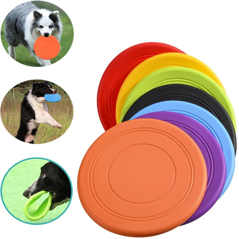 1pcs Dog Flying Disc Soft Rubber Pet Dog Training Discks Toy Bite ...