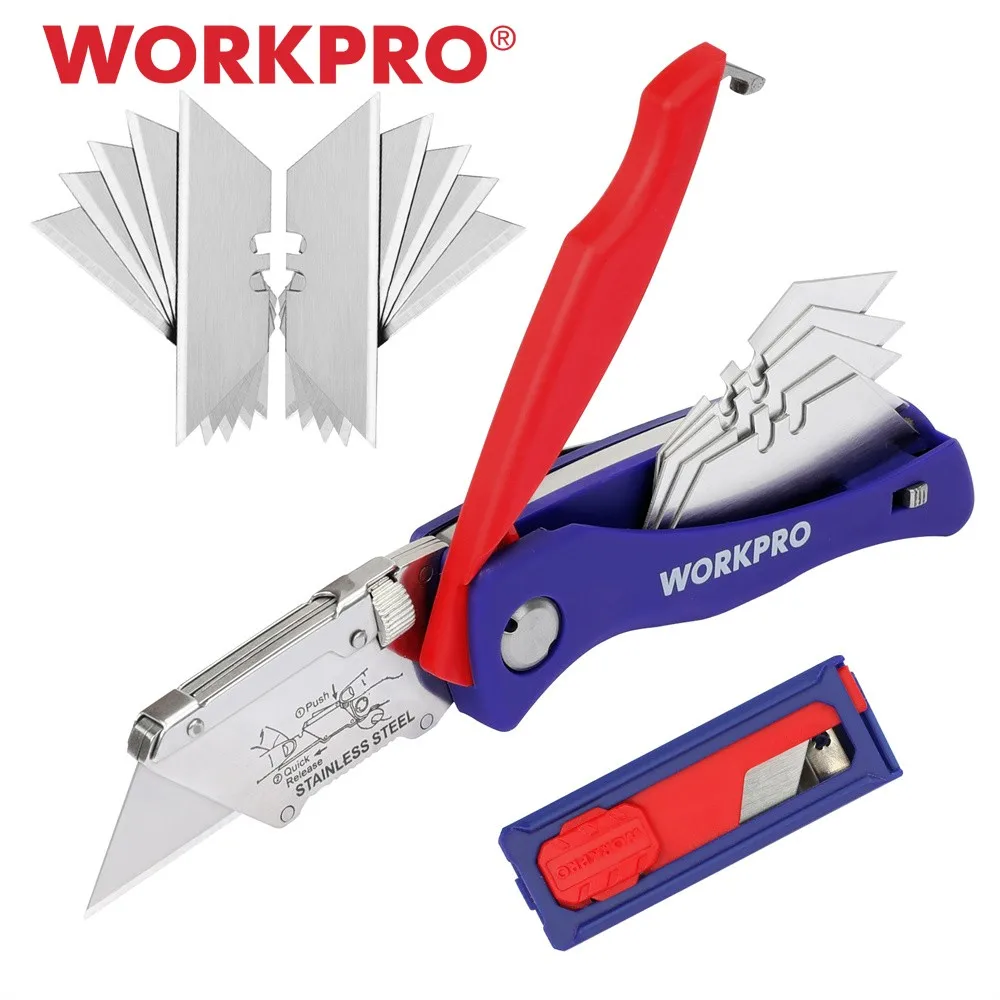 WORKPRO-Folding-Knife-With-15-Blades-Heavy-Duty-Stainless-Steel-Utility ...