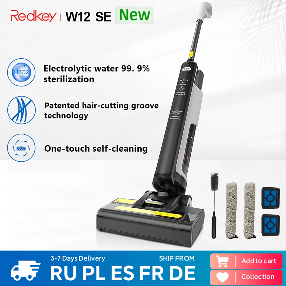 Redkey-W12-SE-Cordless-Wet-Dry-Vacuum-Cleaner-Multi-Surface-Smart-Wireless-Vacuum-Floor-Washer ...