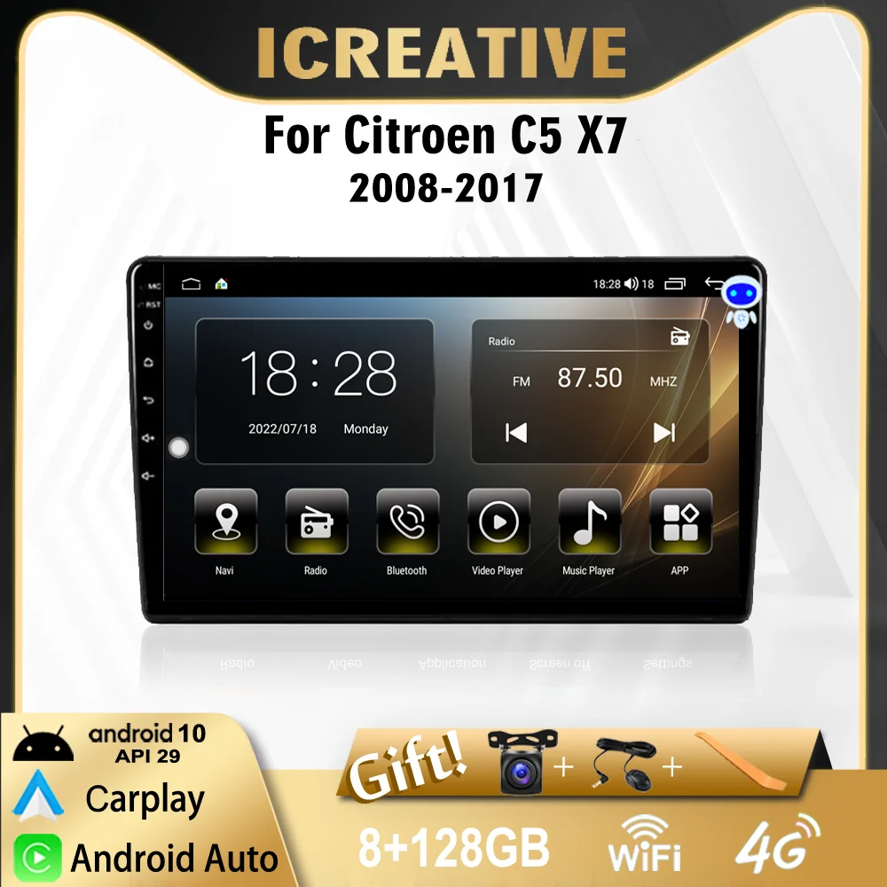 Car Radio for Citroen C5 X7 2008-2017 Android Autoradio 4G WIFI GPS ...