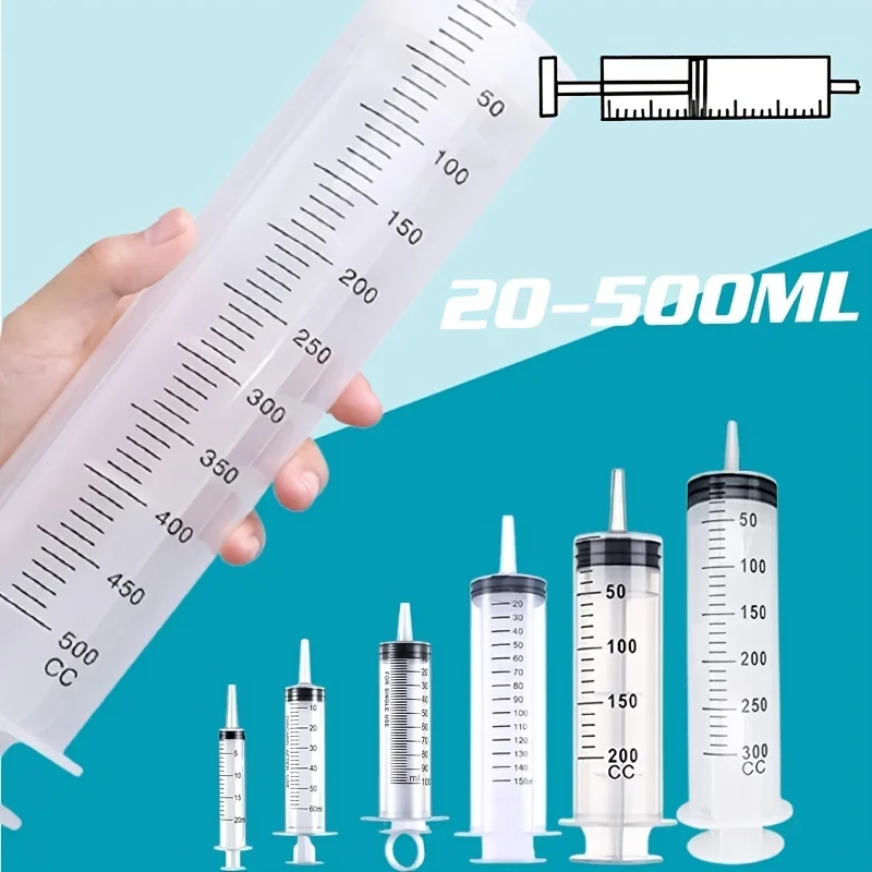 20-500ml Syringe Feeding Tools For Pets Large Capacity Plastic Syringe ...
