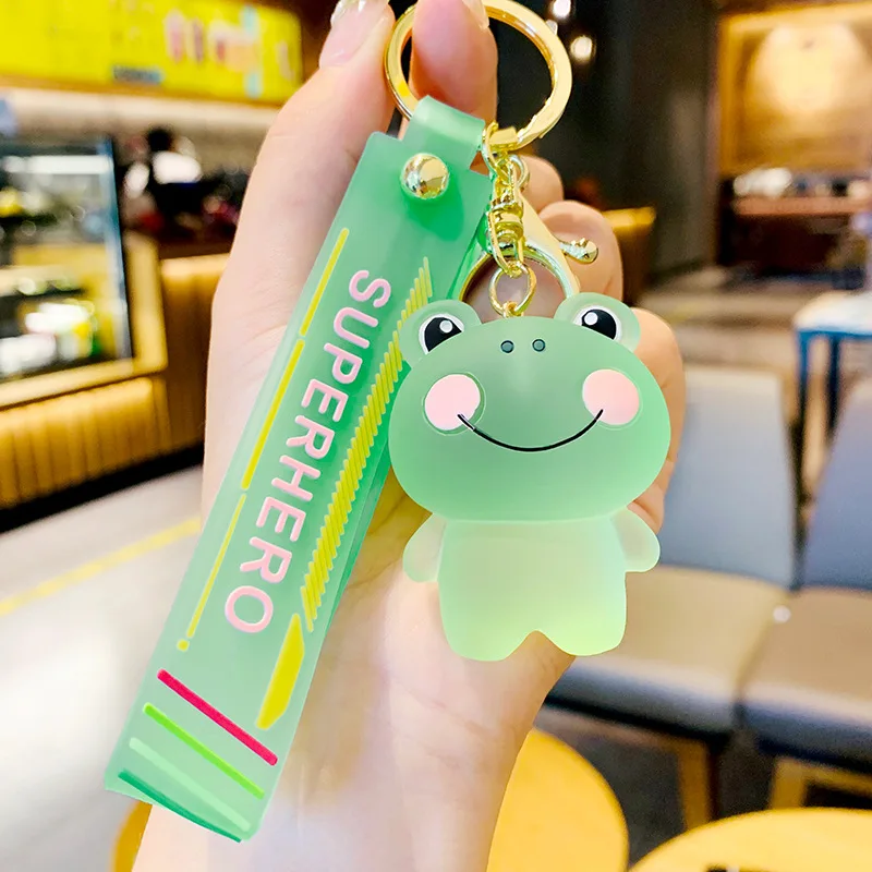 Cute-Cartoon-Crystal-bunny-Frog-Key-Chain-Bear-Transparent-Keyfob-Frog ...