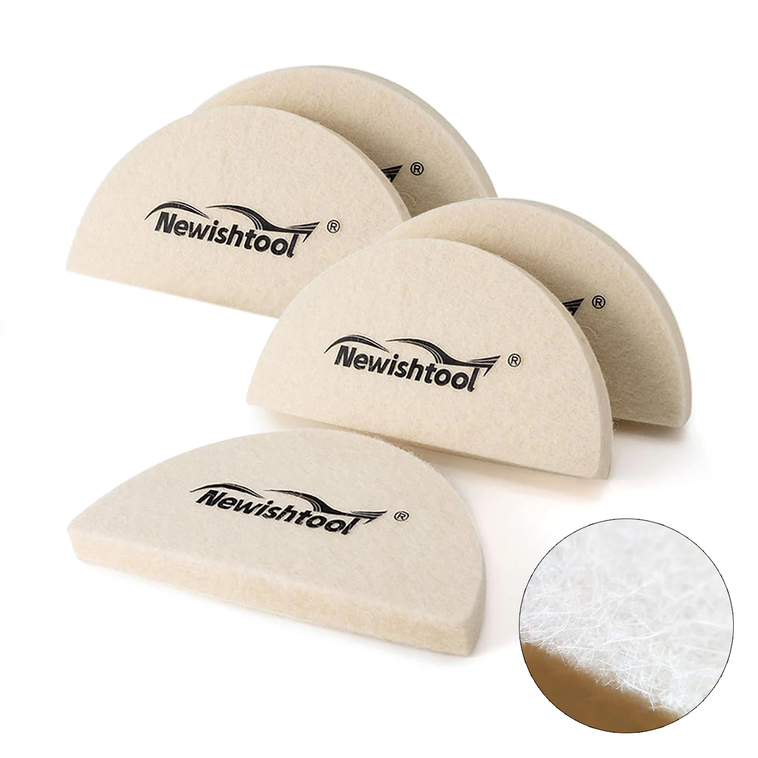 FOSHIO-3-5pcs-Wrapping-Car-Felt-Wool-Squeegee-Semi-Circle-Clean-Glass ...