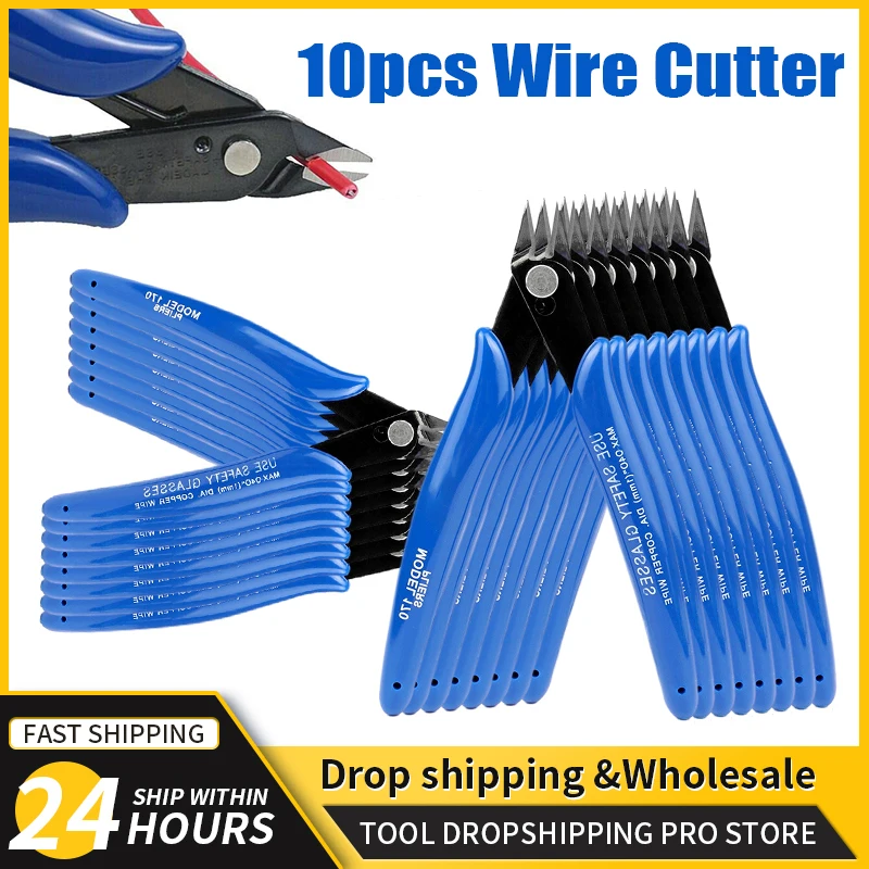 1-5-10pcs-170-Wire-Cutter-DIY-Trimmer-Diagonal-Side-Cutting-Cable ...