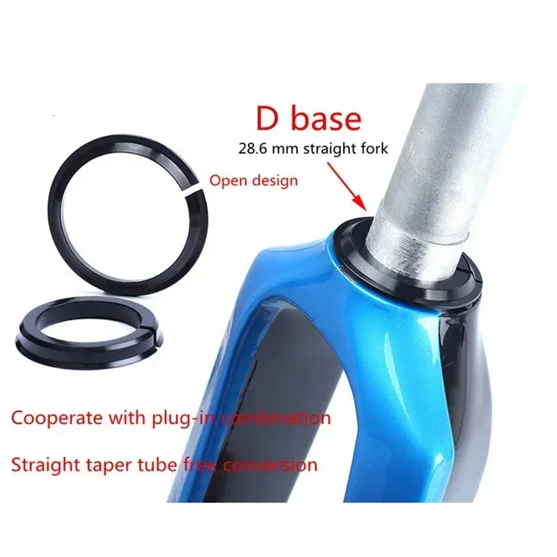 4pcs Bicycle Crown Race D/C For 28.6mm Straight /1.5Taped Front Fork ...