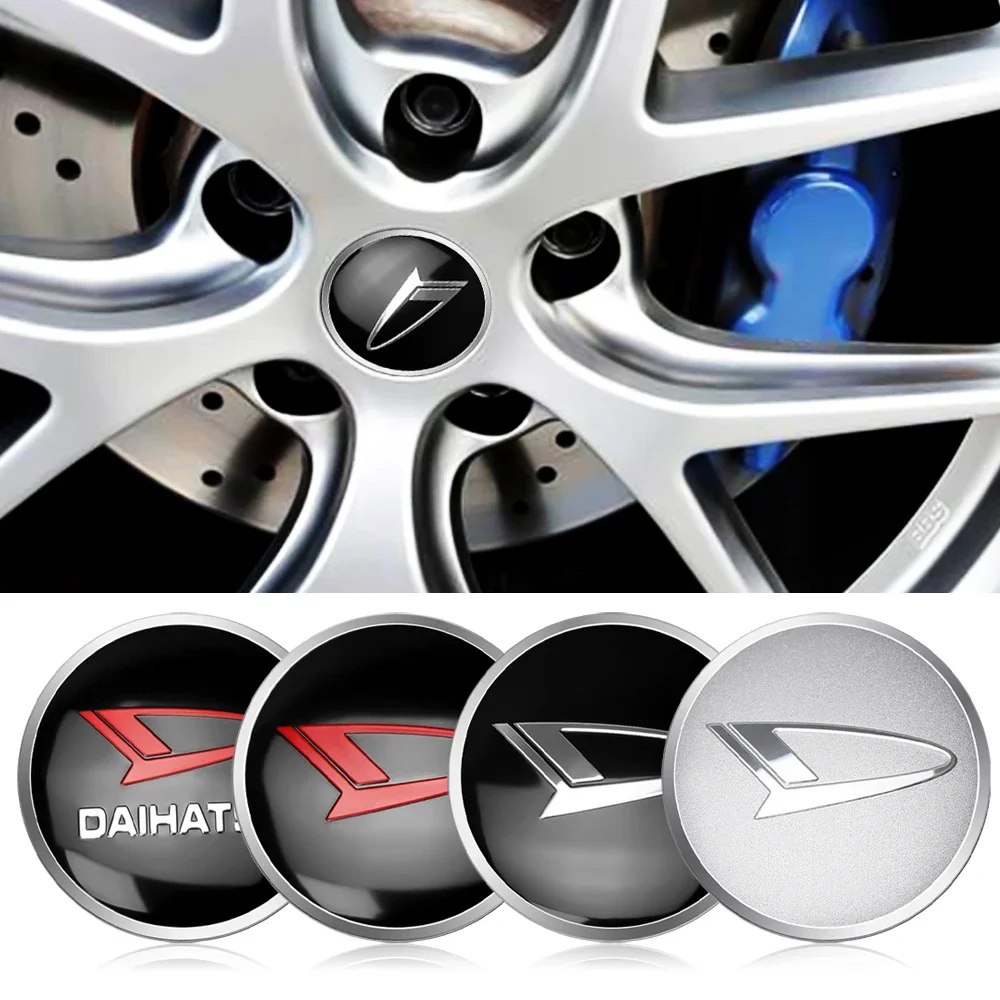 4pcs 56mm Metal Car Wheel Center Hub Caps Stickers Logo Emblem Exterior ...