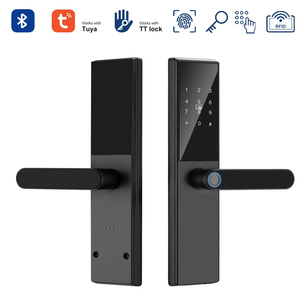 Tuya-Bluetooth-Smart-Door-Lock-Keyless-Entry-Door-Lock-ID-Card-Key-Password-Fingerprint-App ...
