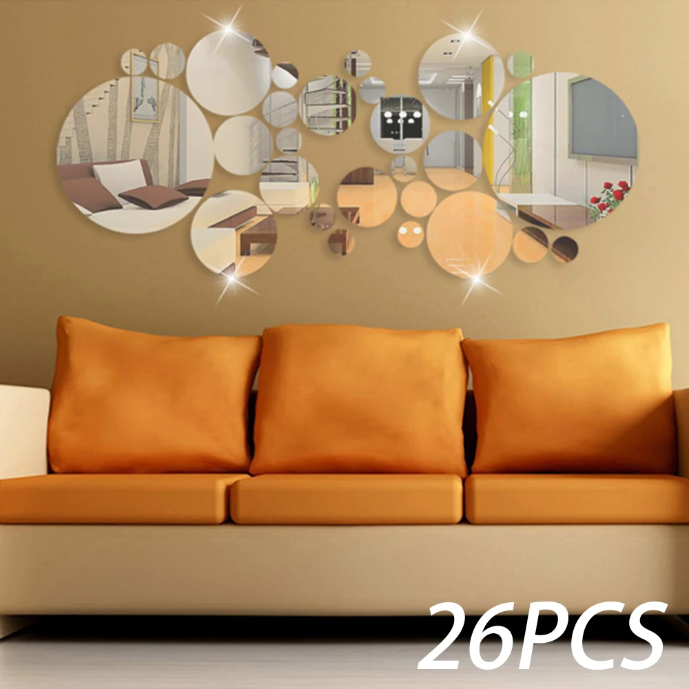 26pcs-3D-Mirror-Wall-Sticker-Acrylic-Round-Mirror-Decal-DIY-TV ...