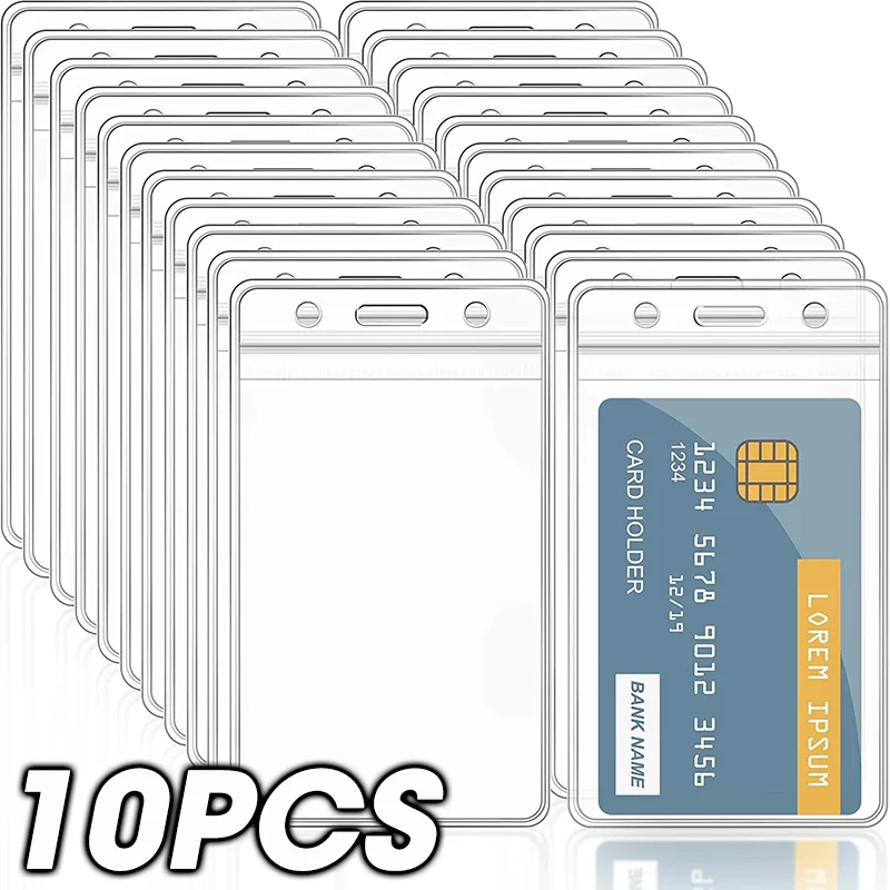 10-1PCS-Waterproof-Transparent-Card-Holder-Plastic-Card-id-Holders-Case ...