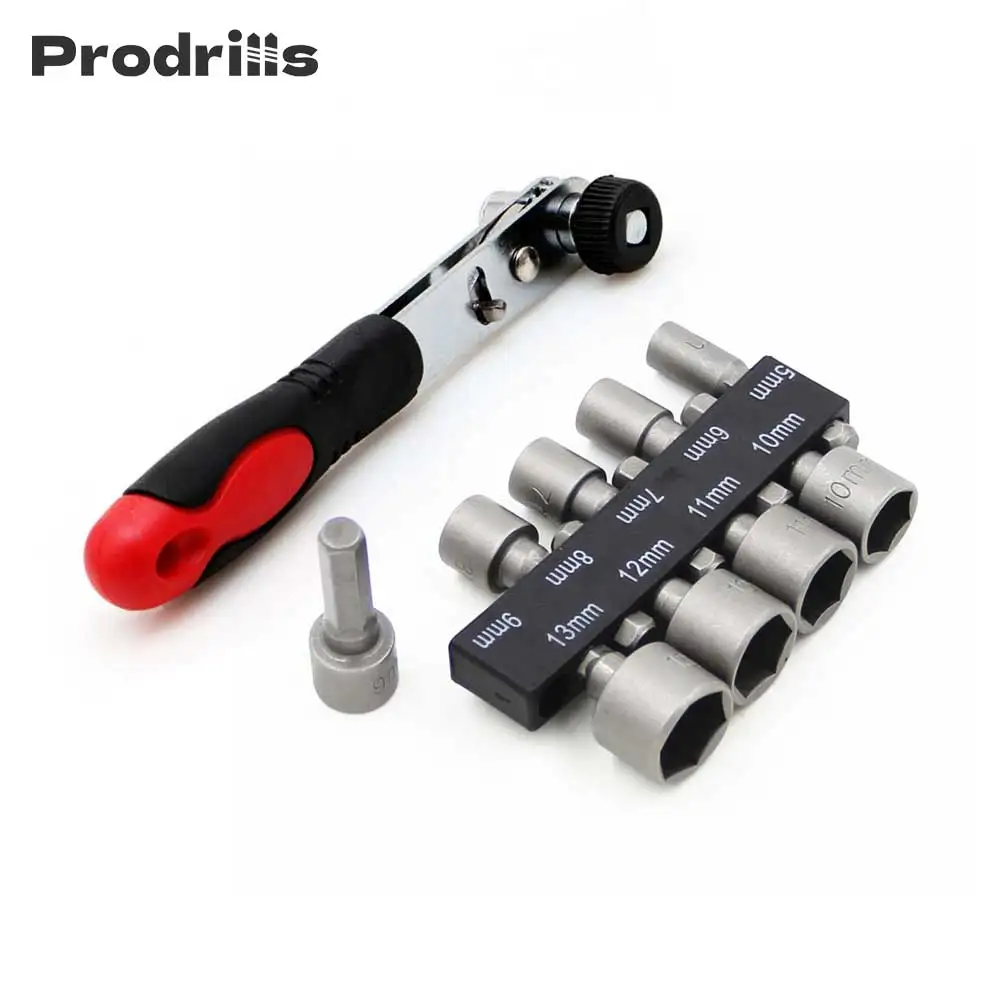 10-In-1-Rapid-Ratchet-Wrench-5-13mm-Power-Nut-Driver-Adapter-Pawl ...