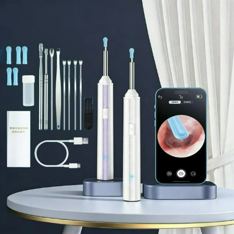 Smart Visual Ear Cleaner Set with 1080P HD Camera Ear Wax Removal Tool ...