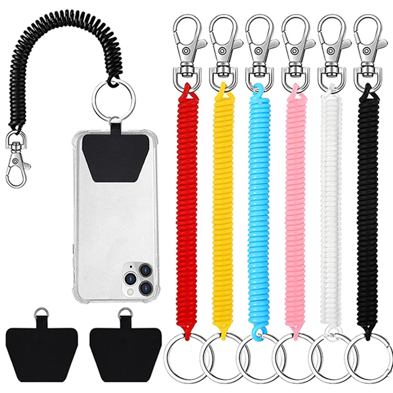 Universal-Telescopic-Spring-Anti-theft-Gasket-Lanyard-Mobile-Phone ...