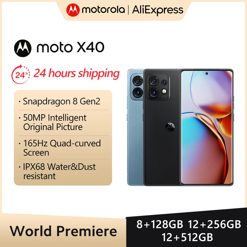 World Premiere Motorola Moto X40 5g Phone Snapdragon 8 Gen2 125w Super-charging 165hz Screen ...