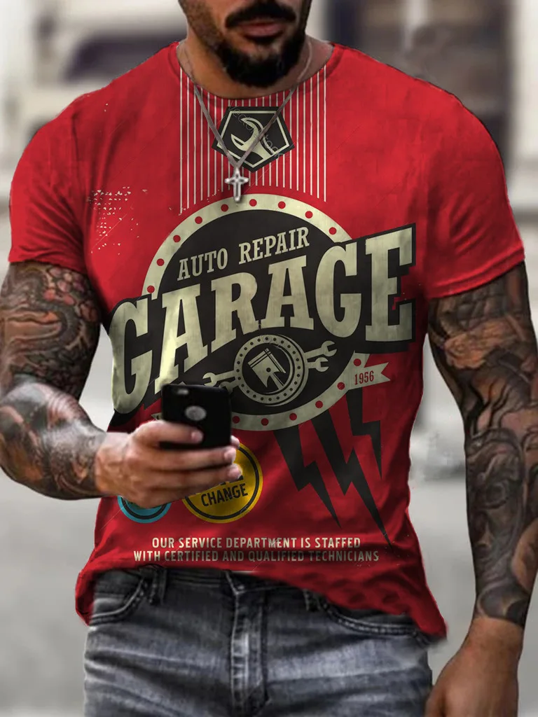 New-Men-s-Vintage-T-Shirt-For-Men-3d-Oversized-Retro-Graphics-Street ...