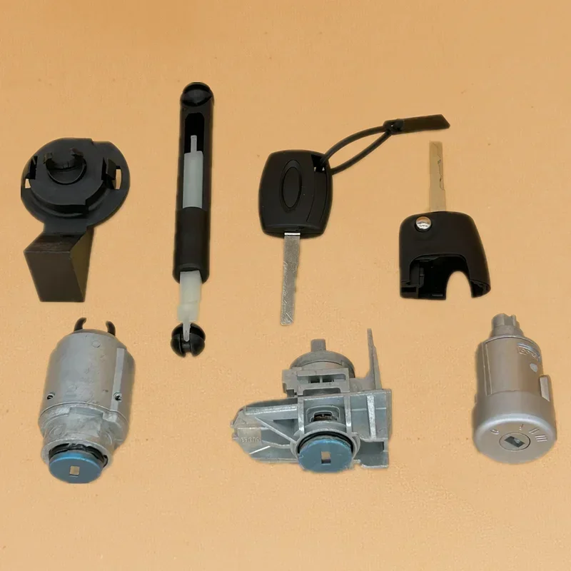 Whole-Lock-Set-Cylinder-Ignition-Door-Bonnet-Lock-For-Ford-Focus-II ...