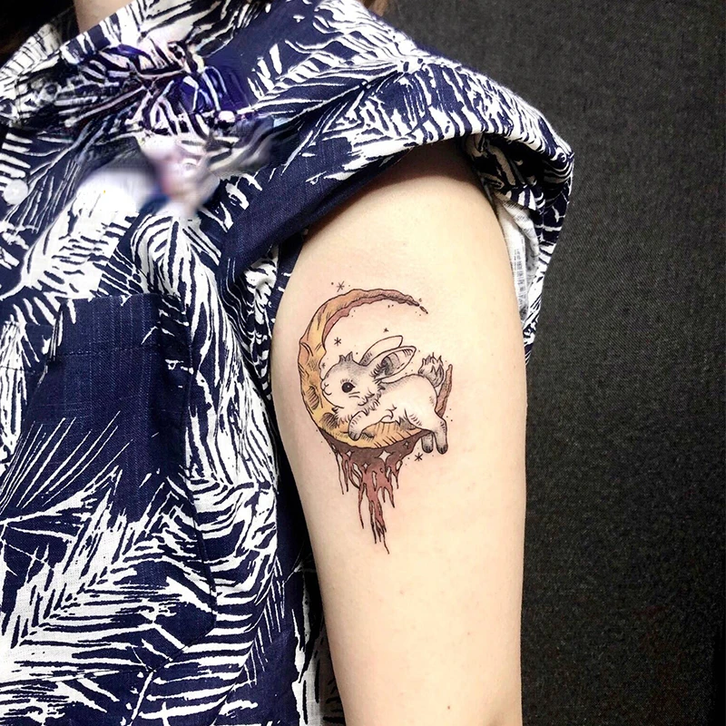Rabbit On The Moon Tattoo