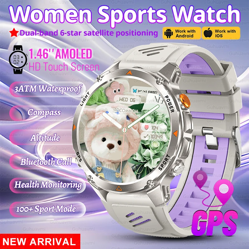 2025 New Women's Bluetooth Call Smart Watch Built in GPS Health ...