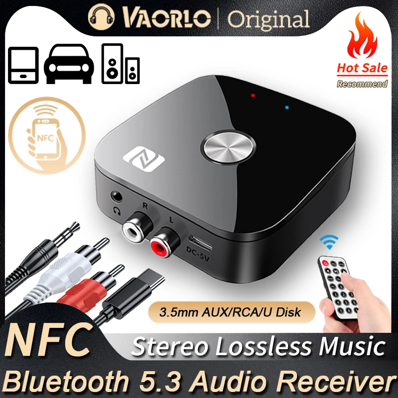 New-NFC-Bluetooth-5-3-Audio-Receiver-3-5mm-AUX-2-RCA-U-Disk-Stereo ...