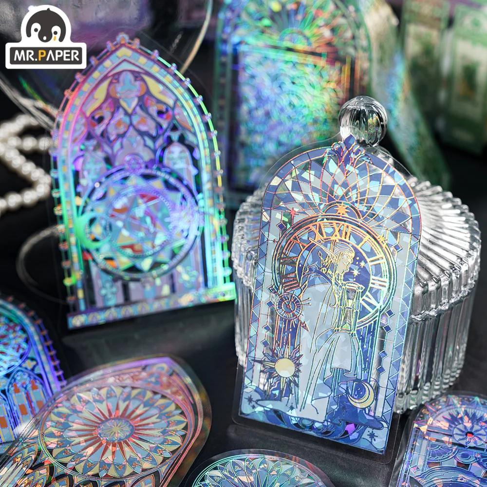 Mr-Paper-4-Styles-6-Sheets-pack-PET-Vintage-Stickers-Dreamy-Beautiful ...