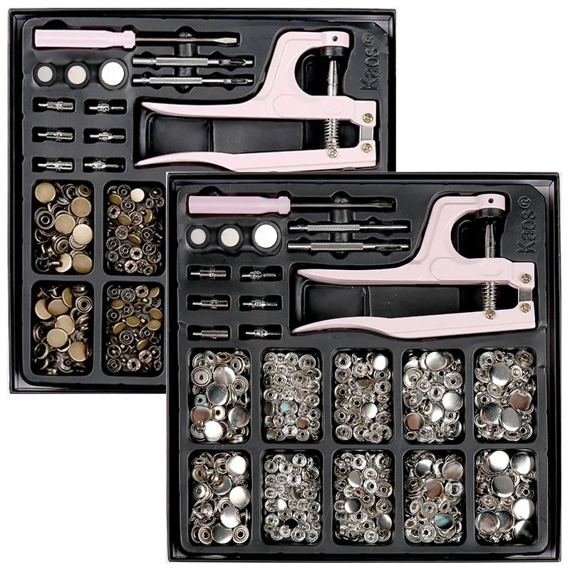 Metal Snap Fasteners Buttons Botones | Metal Pressure Button Kit ...