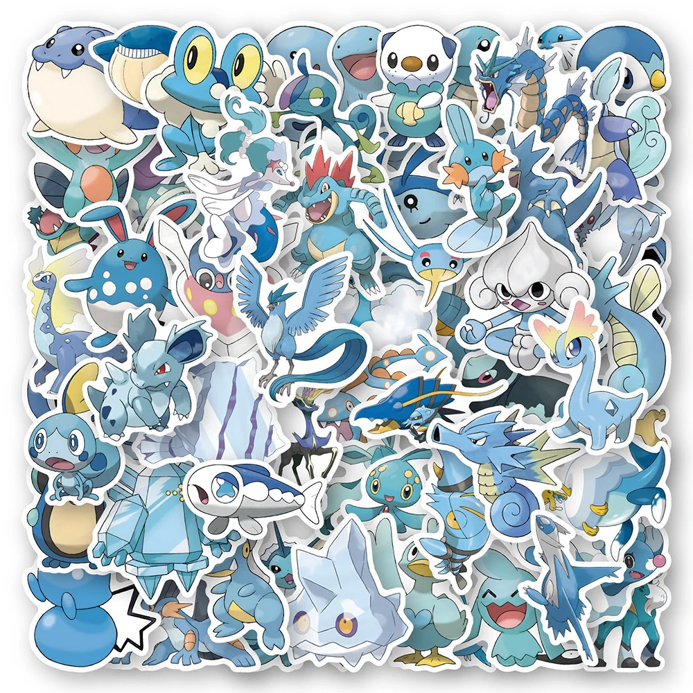 10-30-60PCS-Blue-Cute-Pokemon-Anime-Stickers-Decal-DIY-Suitcase-Laptop ...
