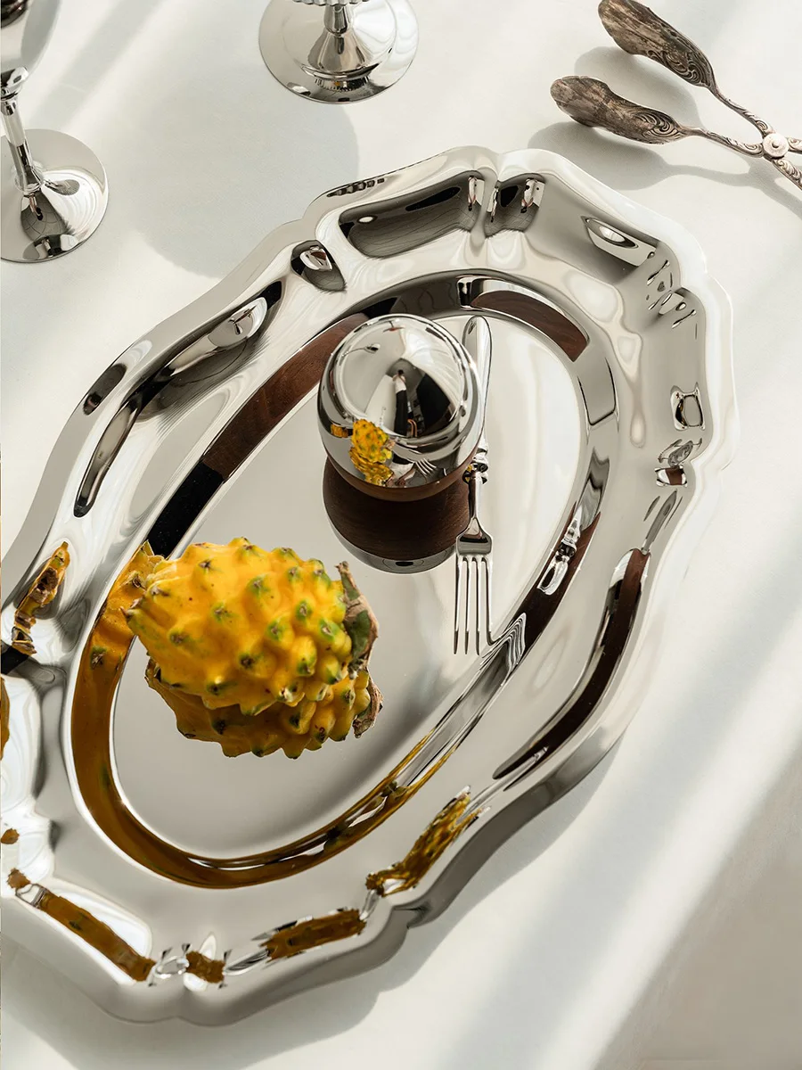 Retro Stainless Steel Plate, Classic Dish, Timeless Serving Platter ...