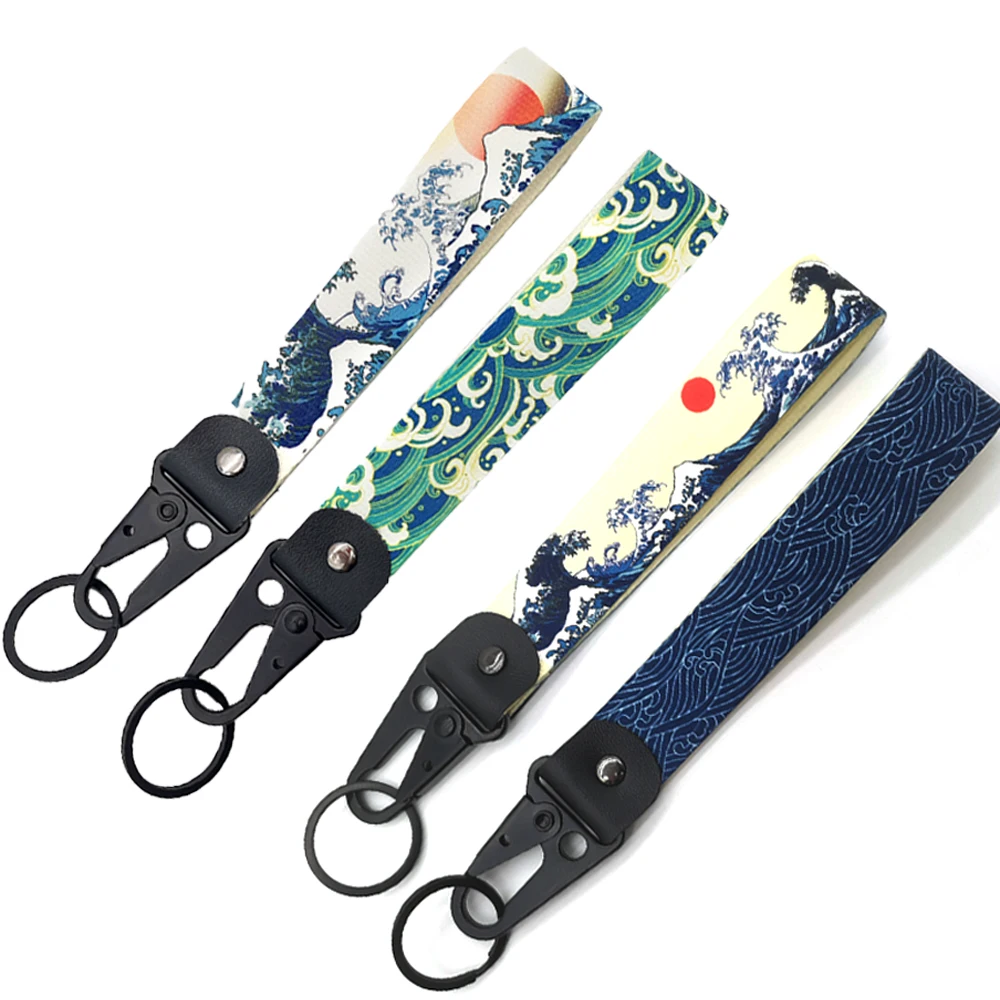 New-Hokkaido-Wave-Jdm-Car-Keychain-Nylon-Thermal-Transfer-Kanagawa-Surf ...
